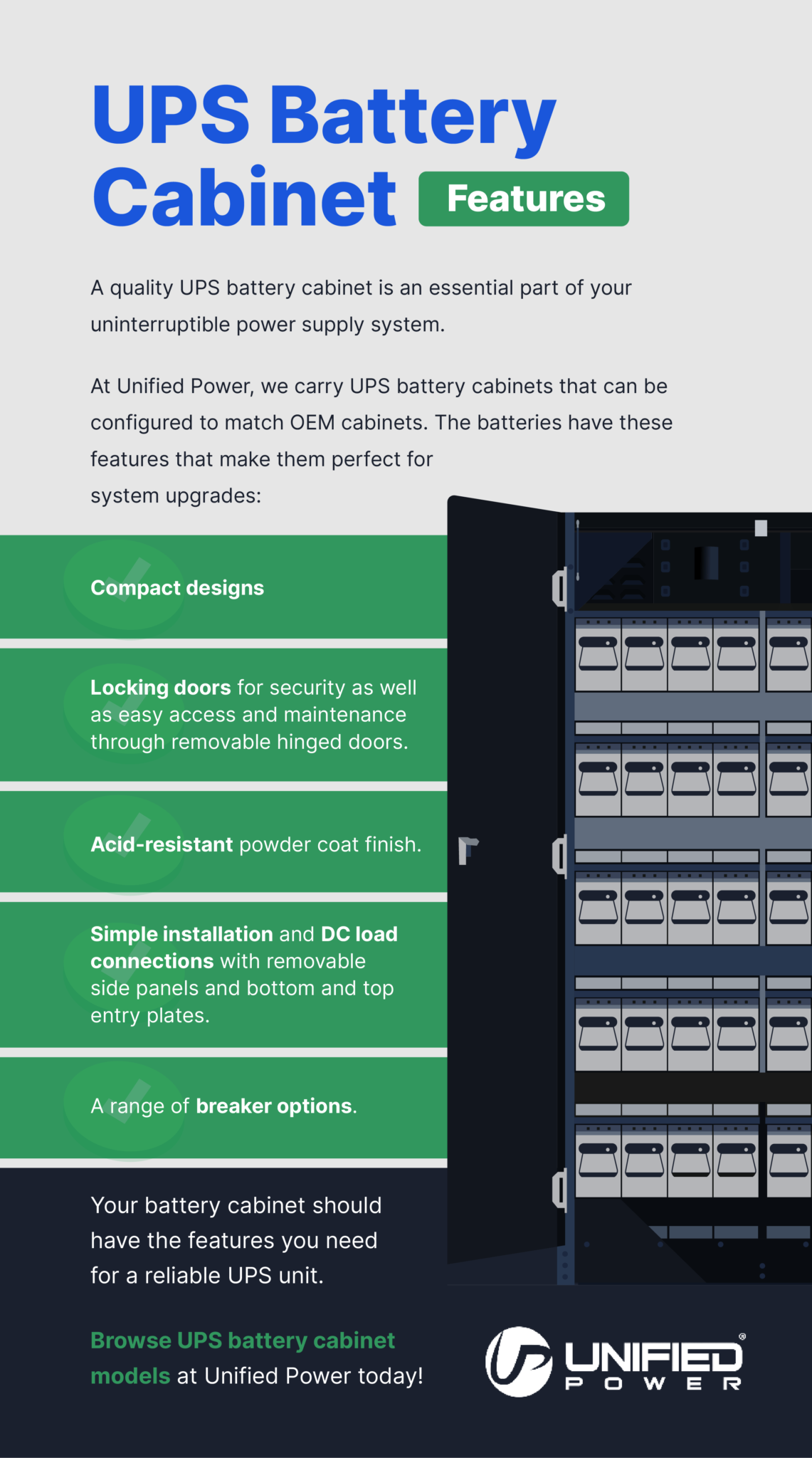 UPS Battery Cabinets | Unified Power